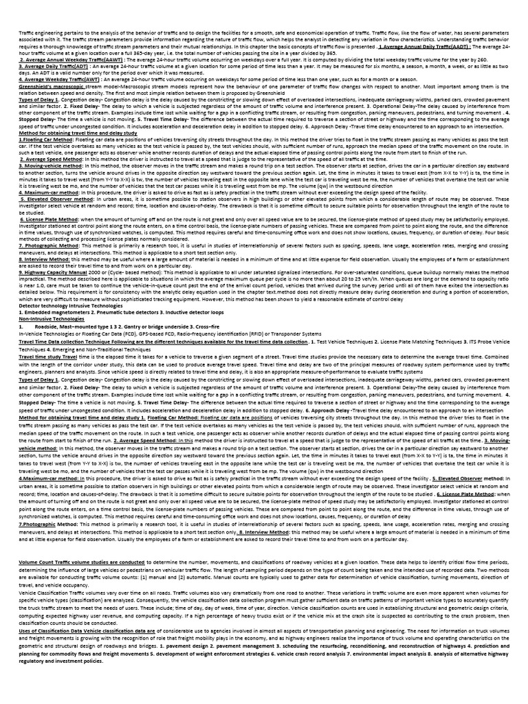 Te Notes | PDF | Traffic | Intersection (Road)