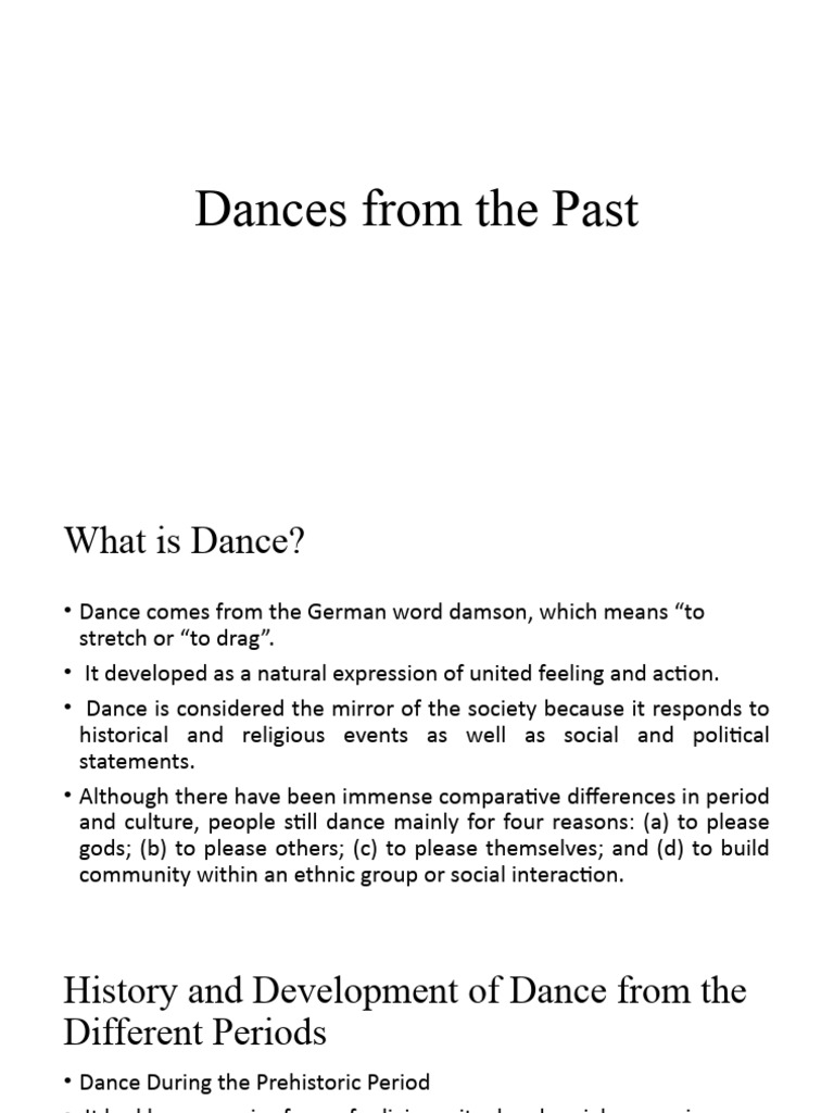 Dances From The Past | PDF | Dances | Ballet