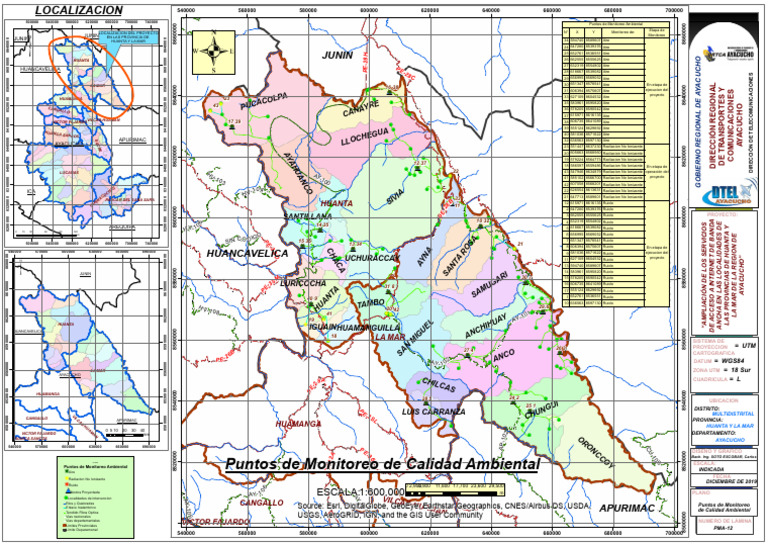 Mapa #12 Puntos de Monitoreo Ambiental | PDF