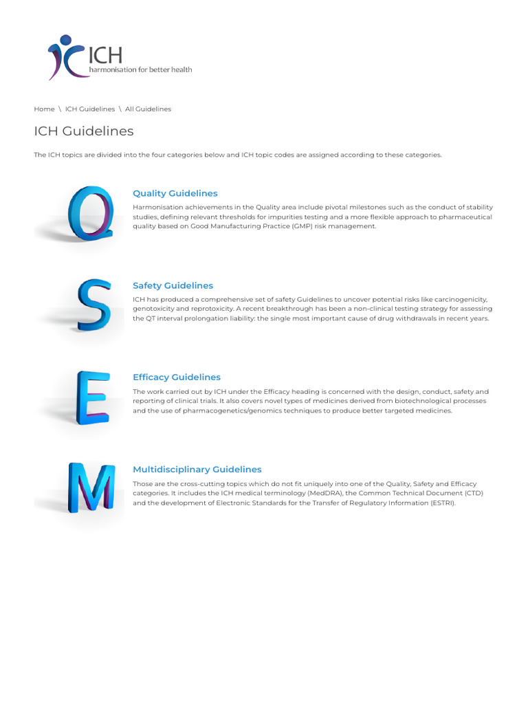 ?the Index of All ICH Guidelines ? | PDF