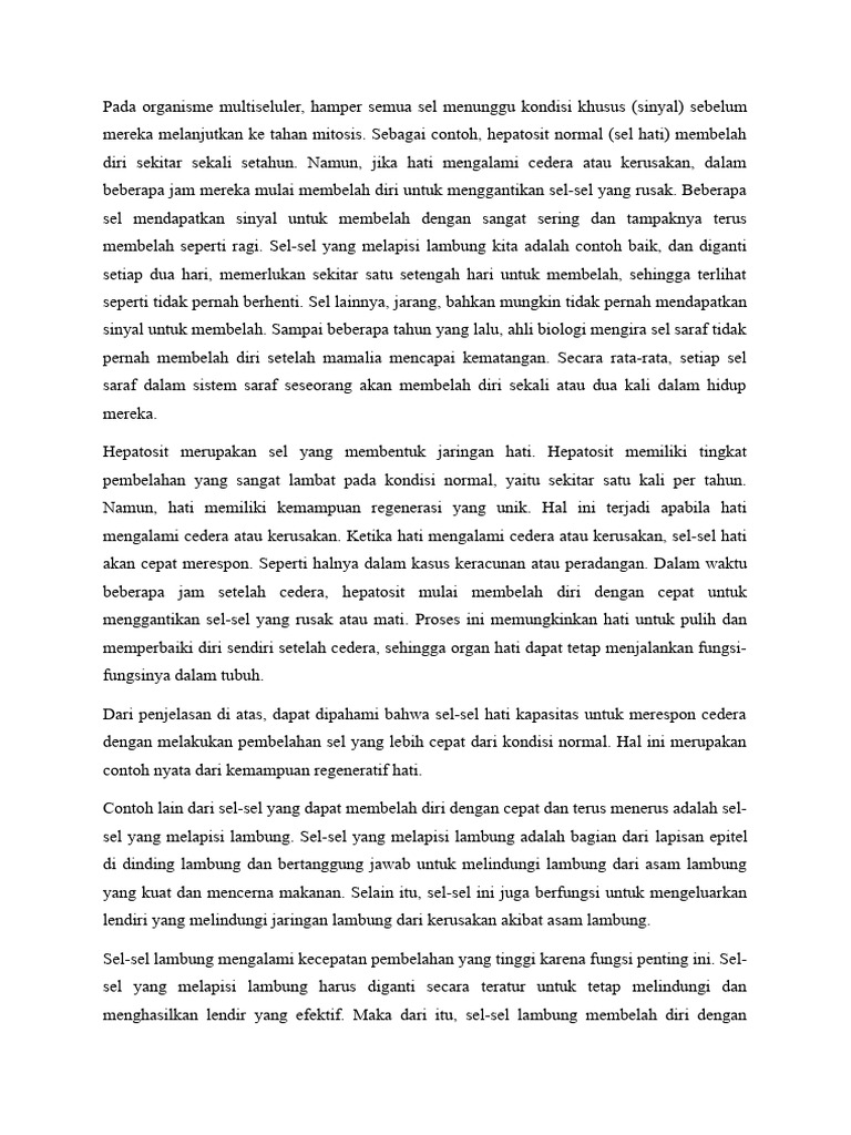 Organisme Multiseluler | PDF