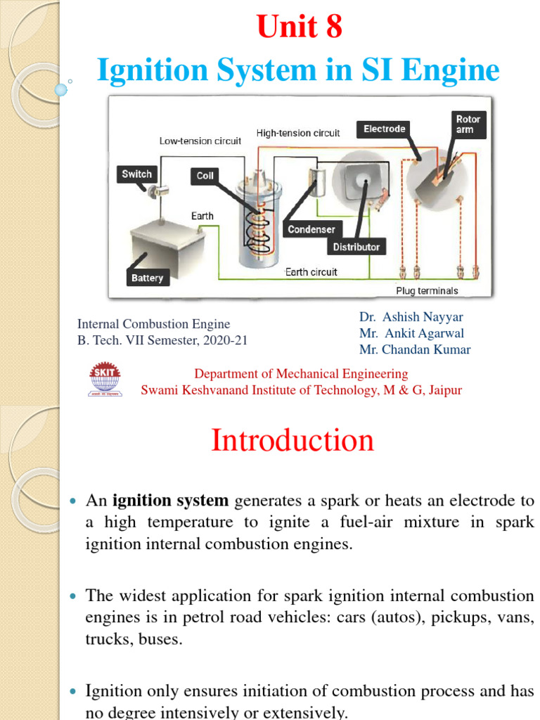 Unit-8 Ignition System | PDF | Ignition System | Internal Combustion Engine