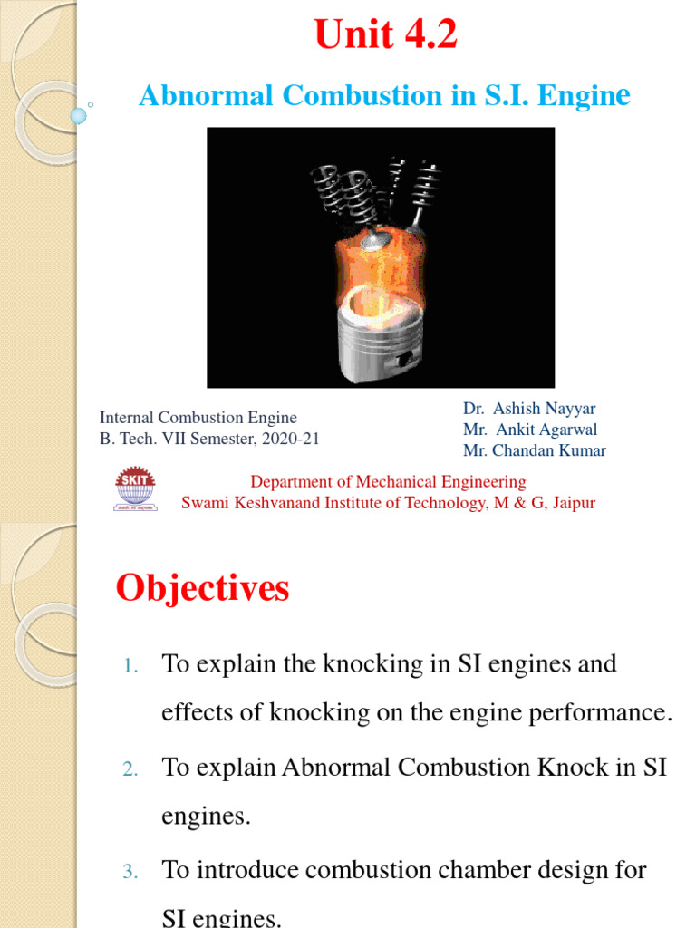 4.2 Knocking in SI Engine | Download Free PDF | Combustion | Internal ...