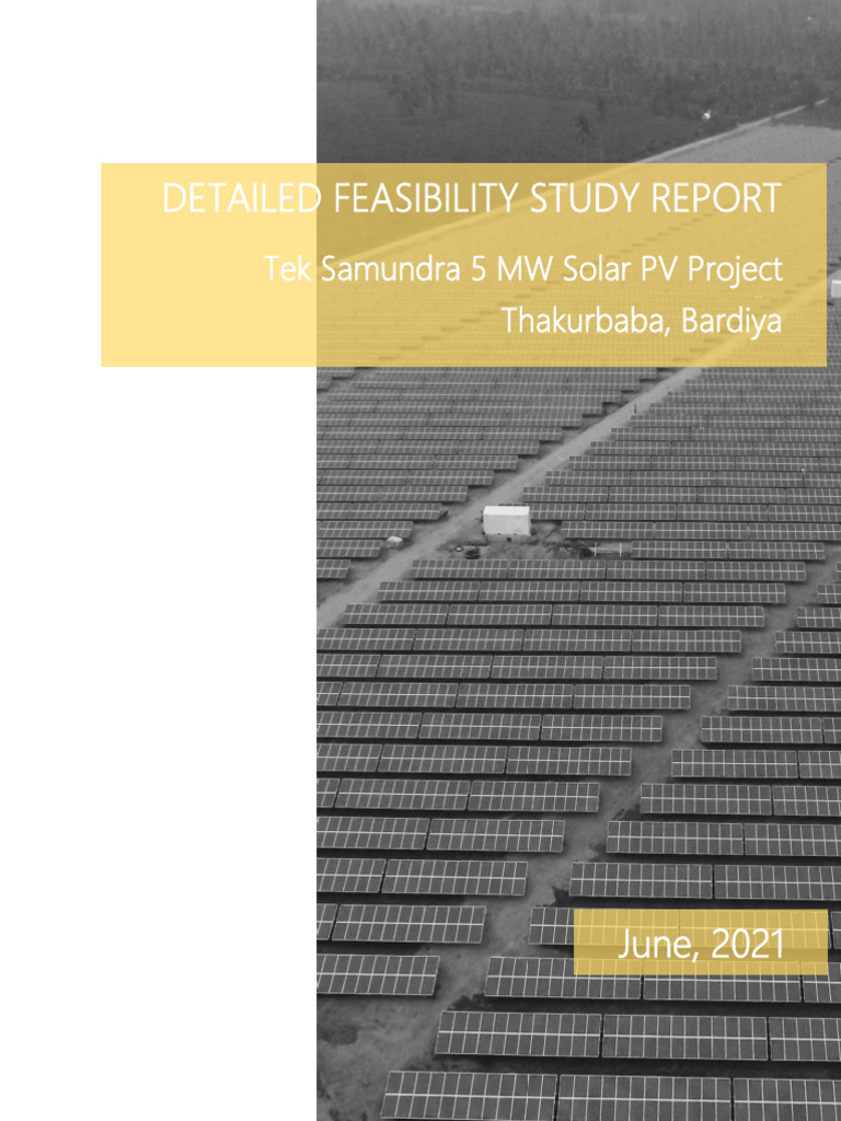 Final DFS Report - Bhurigaun Solar Plant - 07.03.2021 | PDF | Photovoltaic System | Solar Power