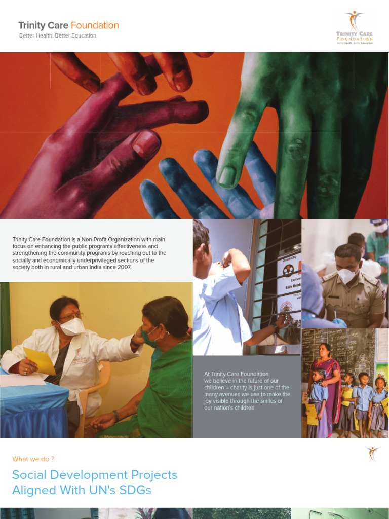 Trinity Care Foundation CSR Projects | PDF | Corporate Social ...