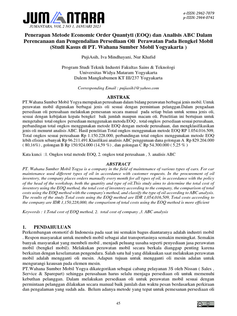 Efisiensi EOQ dan Analisis ABC | PDF