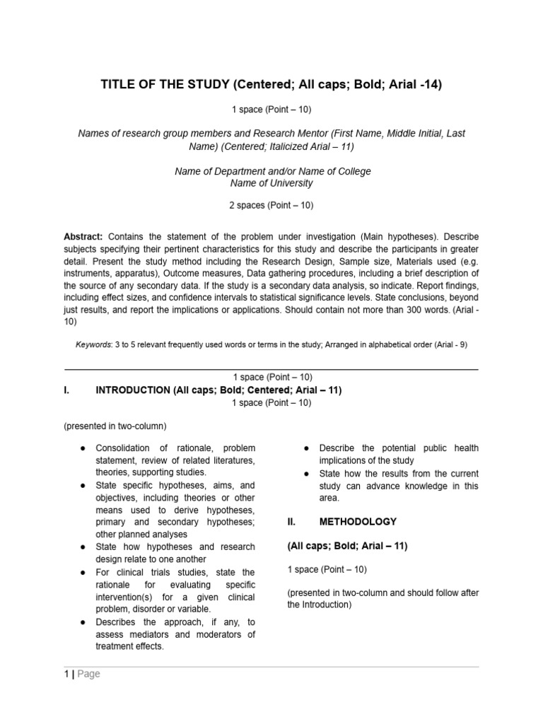 Publishable Article Format | PDF | Statistics | Data Analysis
