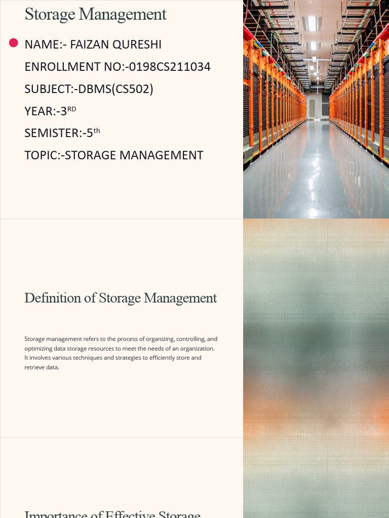 Storage Management | PDF | Computer Data Storage | Automation Storage Management | PDF | Computer Data Storage | Automation