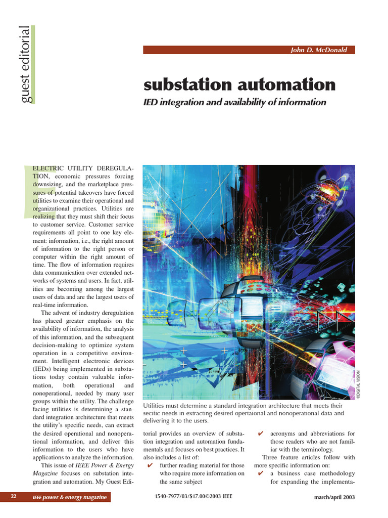 Substation Automation: IED Integration and Availability of Information ...