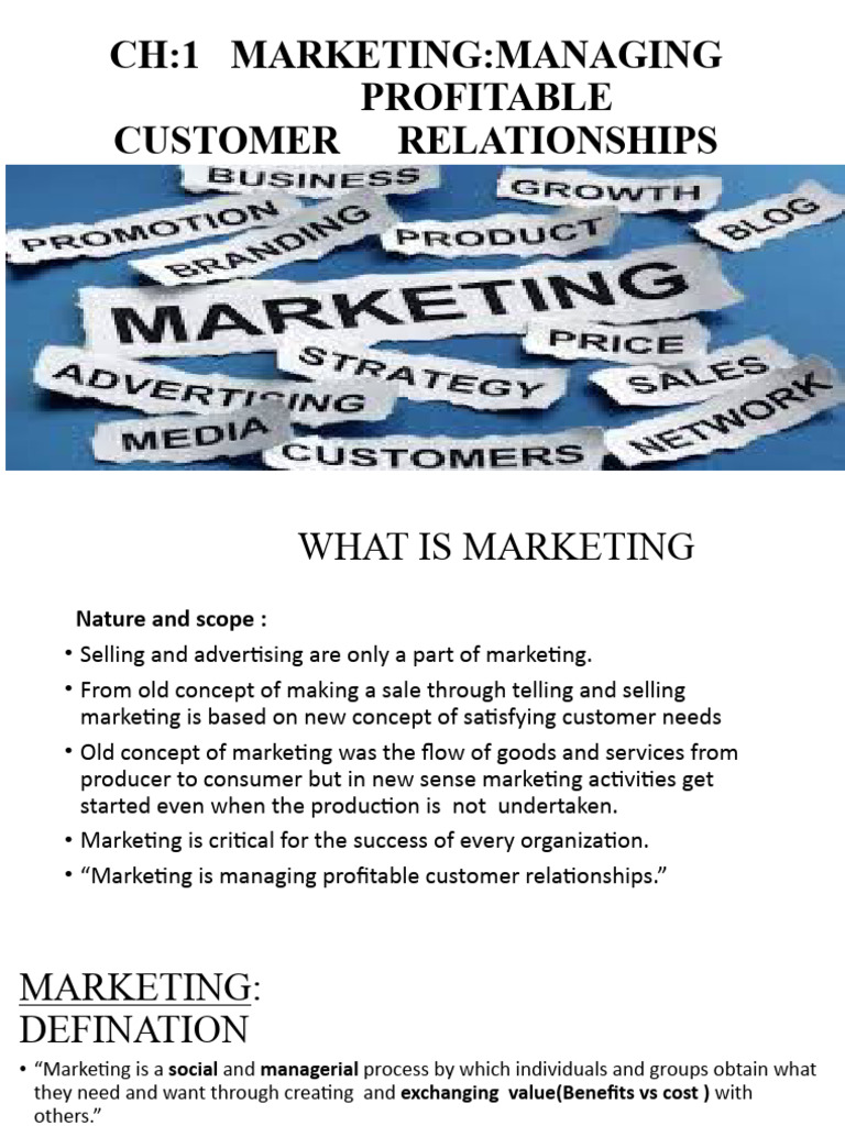 Ca112d - PPT Lecture 1 and 2 Chapter 1 Marketing Is Managing Profitable ... Ca112d - PPT Lecture 1 and 2 Chapter 1 Marketing Is Managing Profitable ...