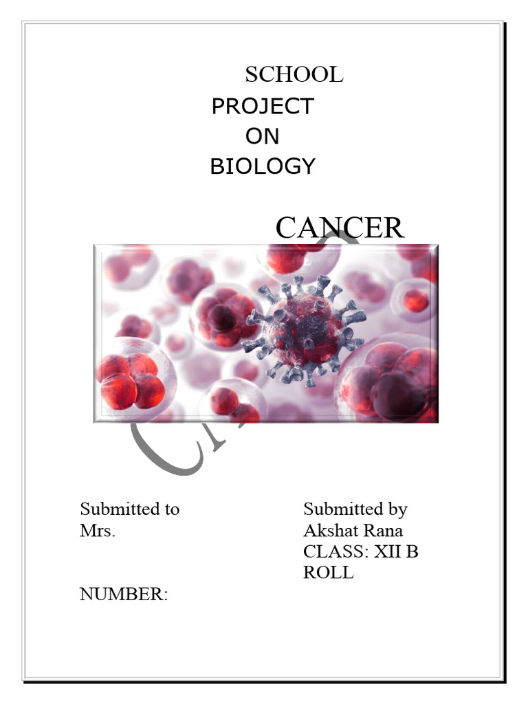Bio Project On Cancer | PDF | Cancer | Lung Cancer