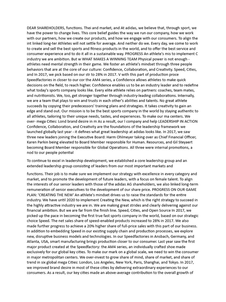 Adidas | PDF | Brand | Leadership