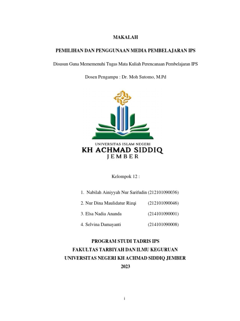 Makalah Kel 12 - Perencanaan Pembelajaran Ips | PDF