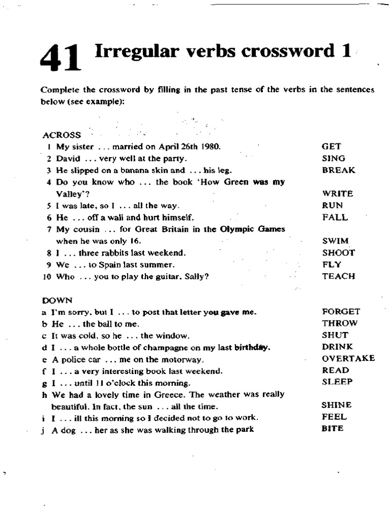 Styv 41 Irregular-Verbs-1 | PDF