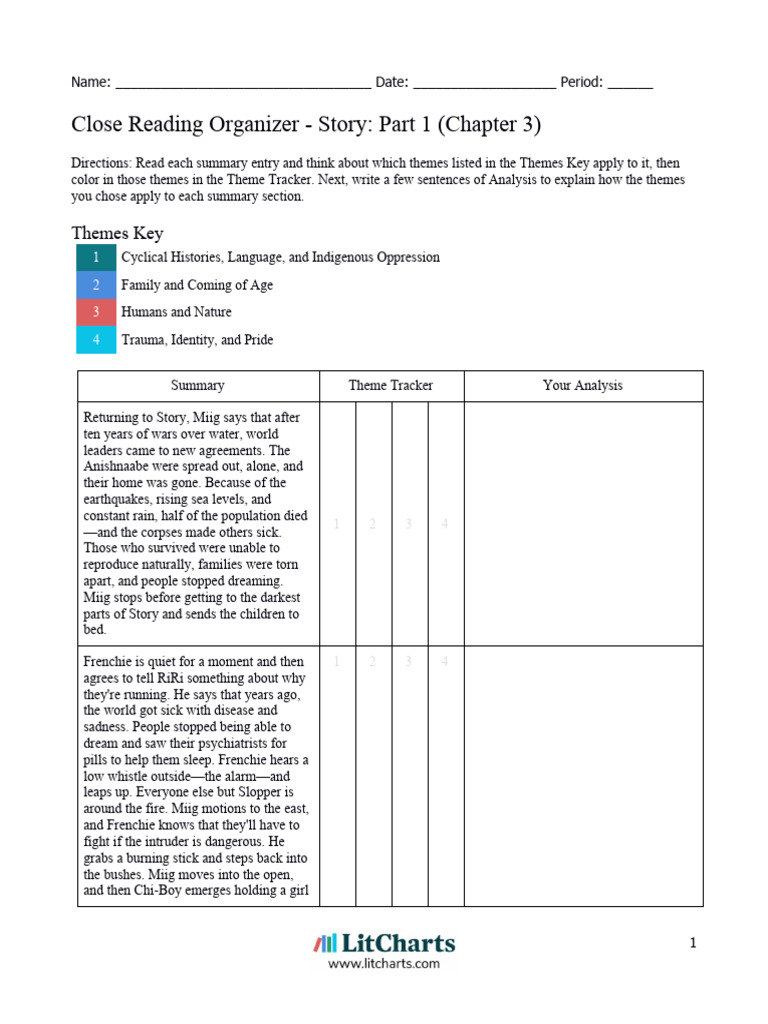 CH 3 and 4 Reading Organizer | PDF