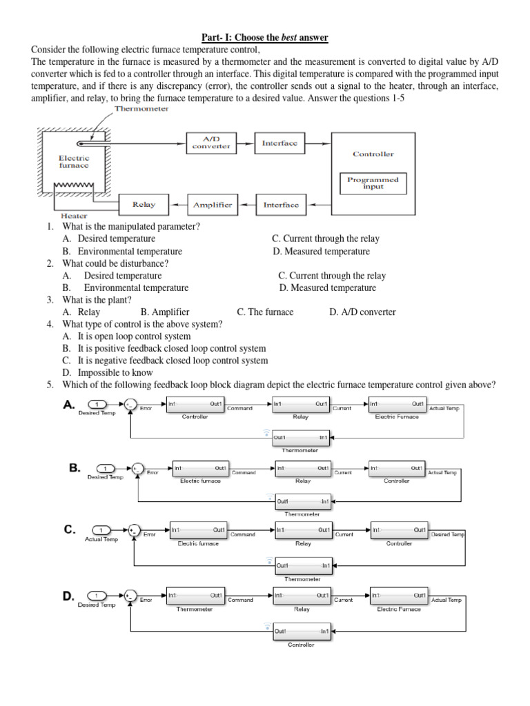 Wsheet 1 | PDF | Feedback | Control Theory