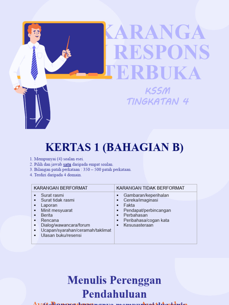 Karangan Respons Terbuka | PDF | Seni & Disiplin Bahasa