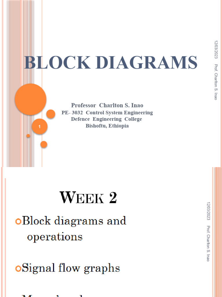 Week 2 Pe 3032 Block Diag Signal and Mason Feb 28 | PDF | Computer ...