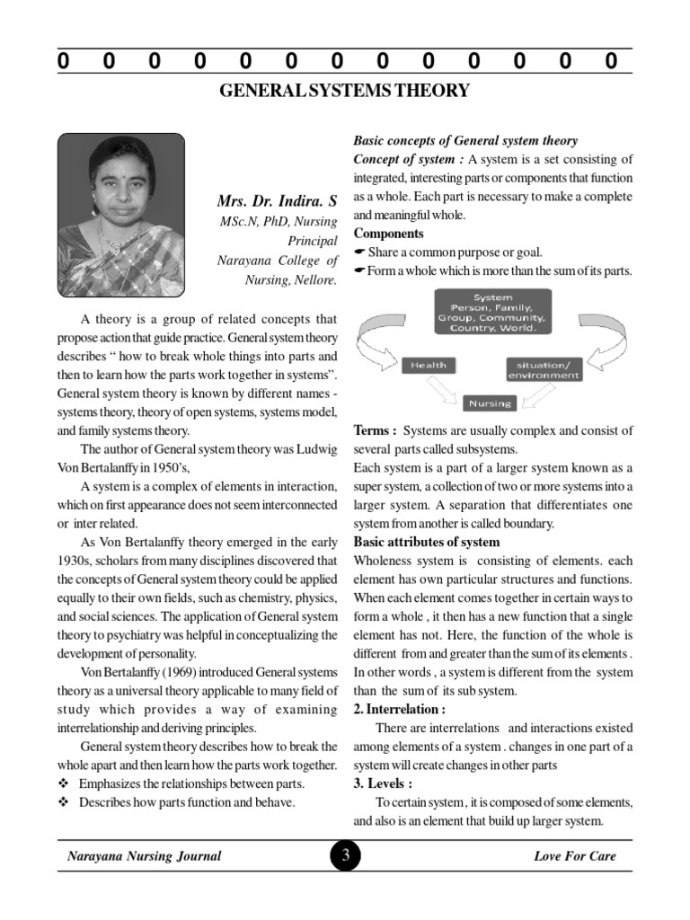 General Systems Theory: Mrs. Dr. Indira. S | PDF | System | Systems Theory