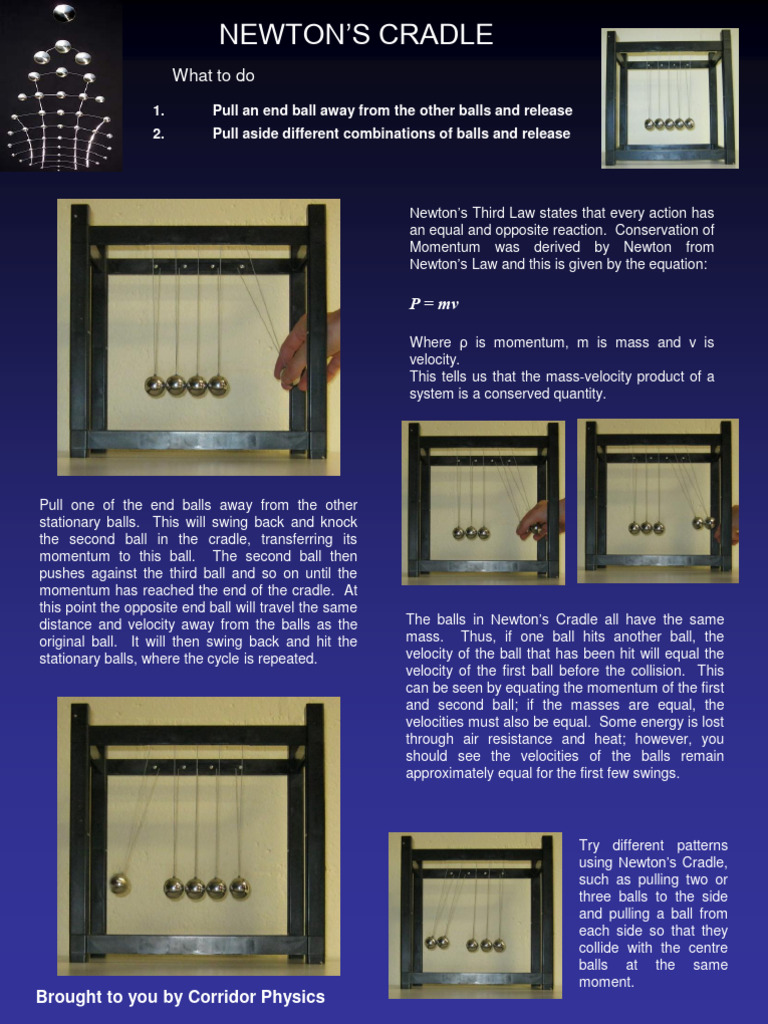 Newtons Cradle | PDF | Momentum | Collision