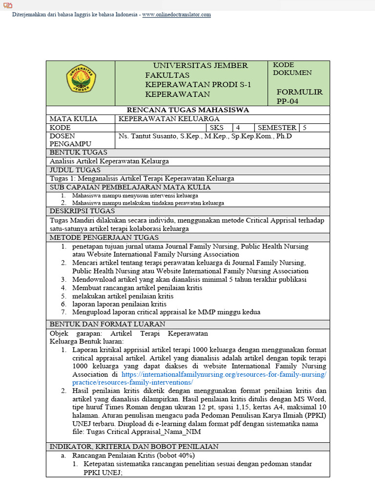 RTM 1 Analisis Artikel - En.id | PDF