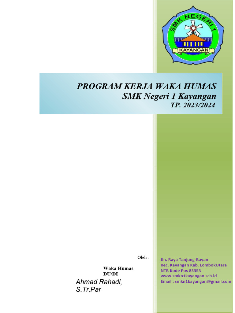 Program Kerja Wak Humas 2023 | PDF | Ilmu Sosial