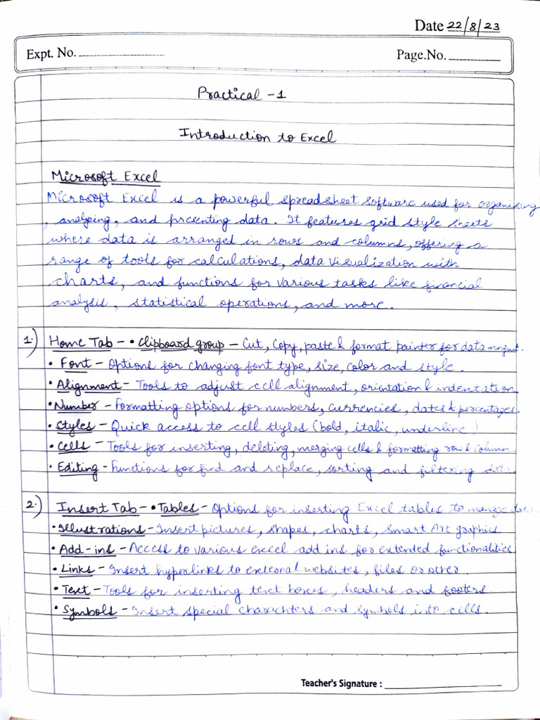 Expt. No. Pa E.no. - : Teacher's Signature | PDF