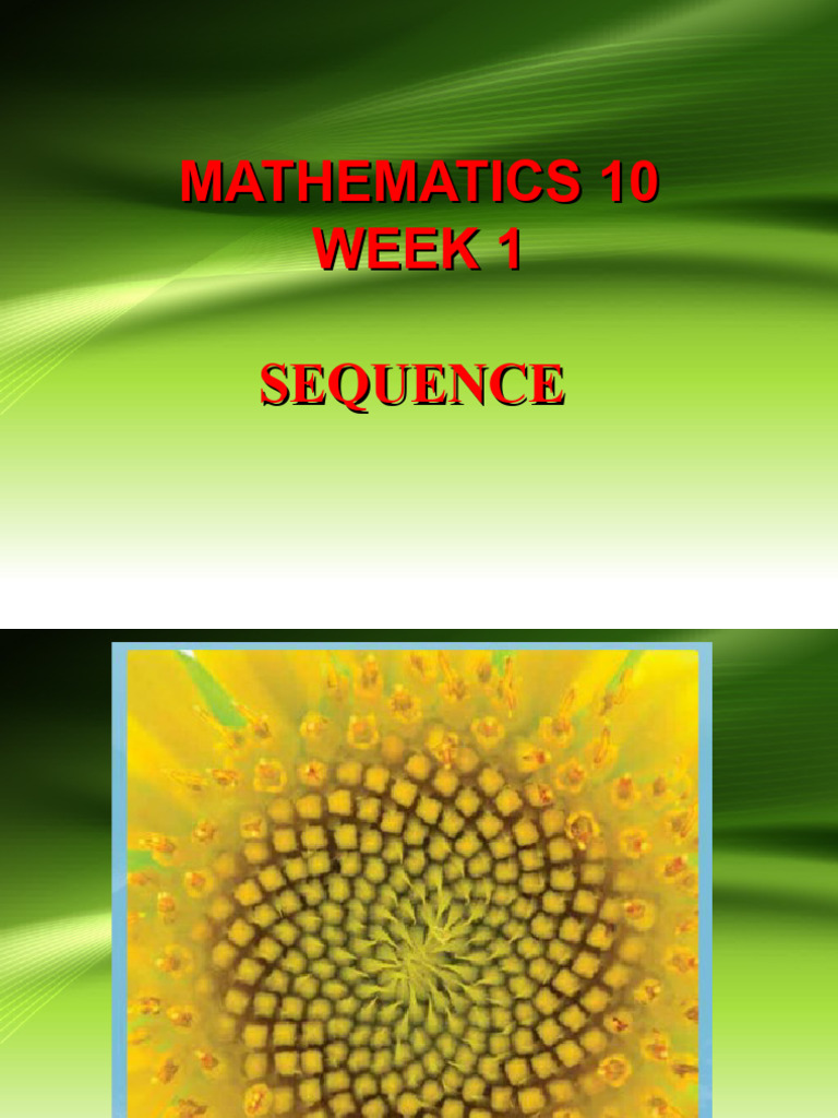 Math 10 - Week 1 - PPT | PDF | Sequence | Function (Mathematics)