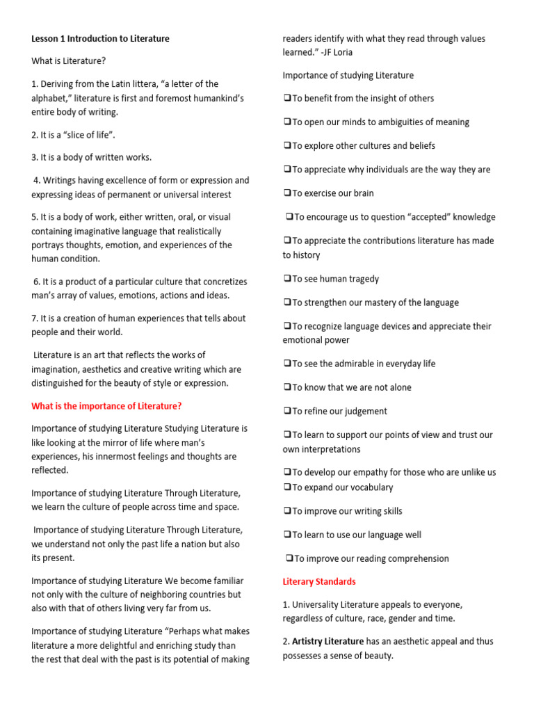 World Lit Reviewer Prelim | PDF | Narration | Poetry