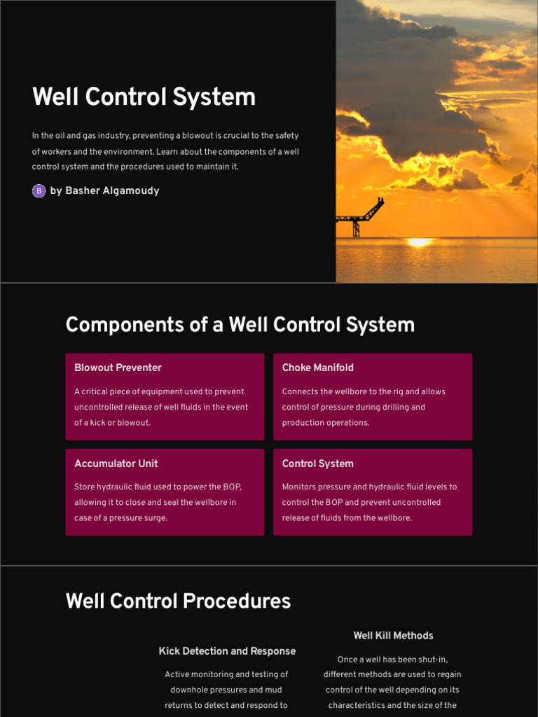 Well Control System | PDF | Blowout (Well Drilling)