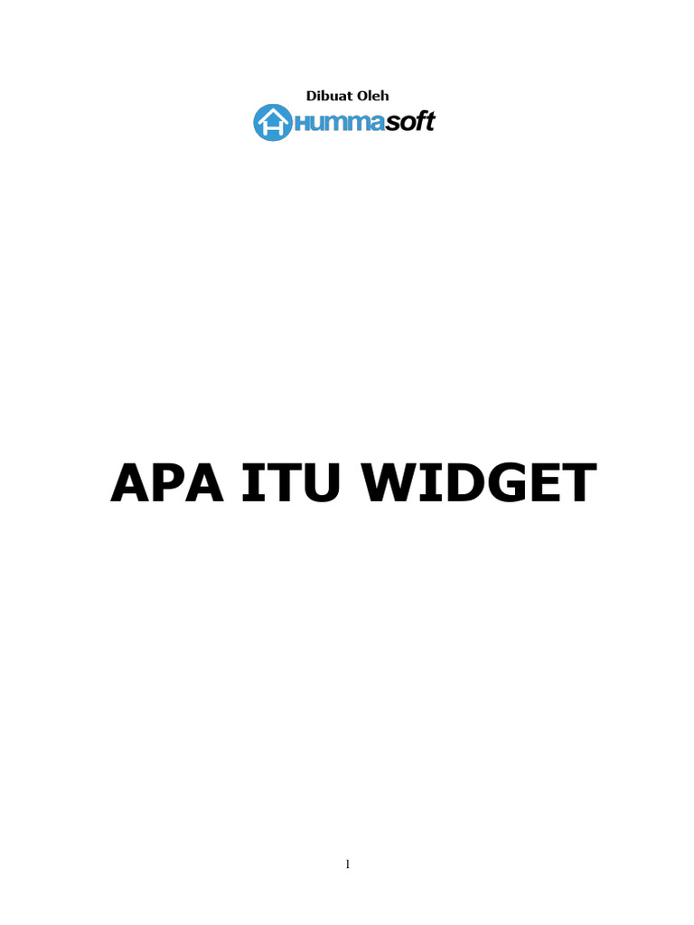 Modul 2 - Apa Itu Widget | PDF