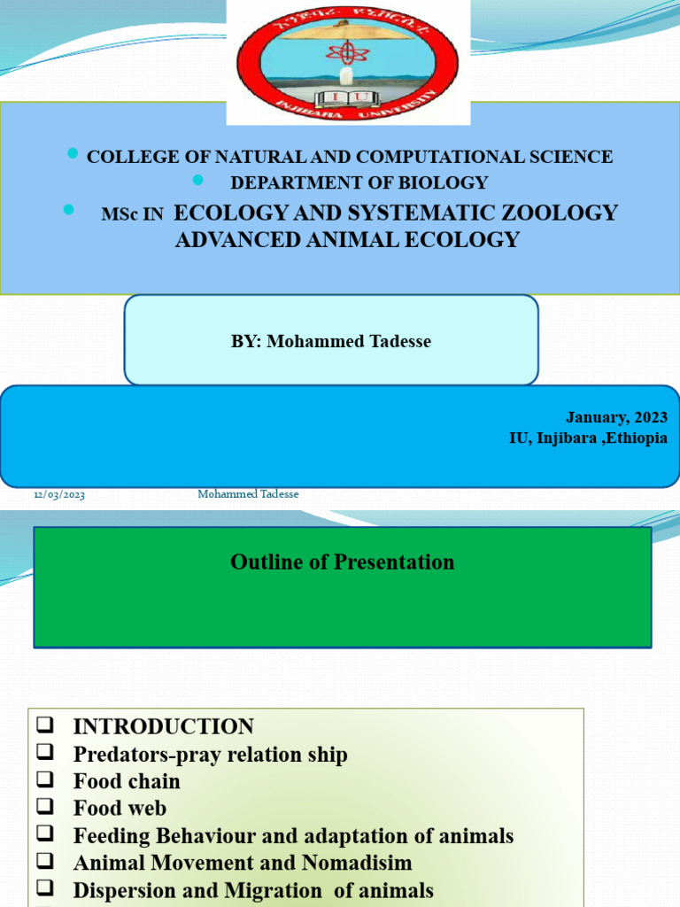 Advanced Animal Ecology Overview | PDF | Food Web | Foods