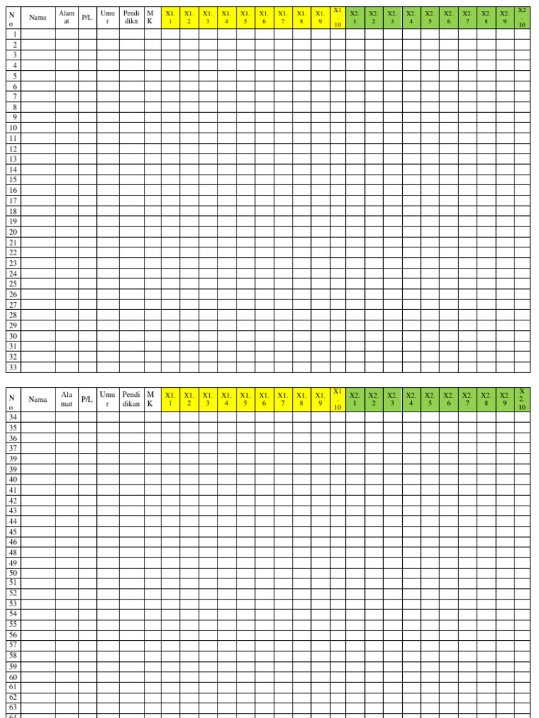 Tabulasi Isi Data Penelitian Responden | PDF