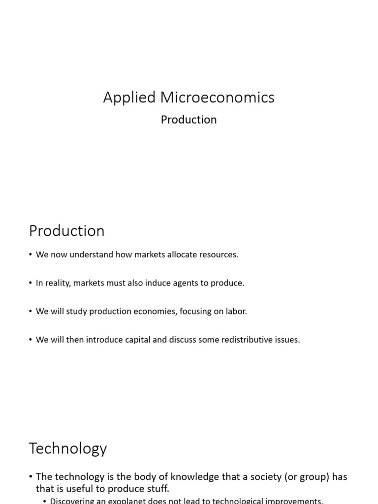 Lecture 4-Production | PDF | Factors Of Production | Business