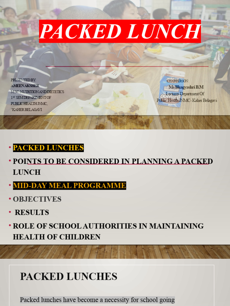 Packed Lunches | PDF | Lunch | Meal