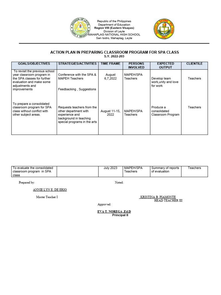 Action Plan Special Committee | PDF | Teachers | Human Communication