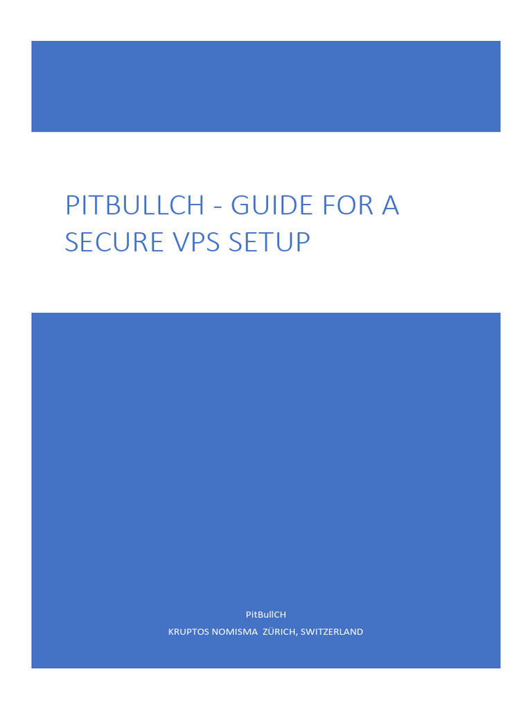 Contabo Secure VPS Setup-V0.73 | PDF | Secure Shell | Sudo Contabo Secure VPS Setup-V0.73 | PDF | Secure Shell | Sudo