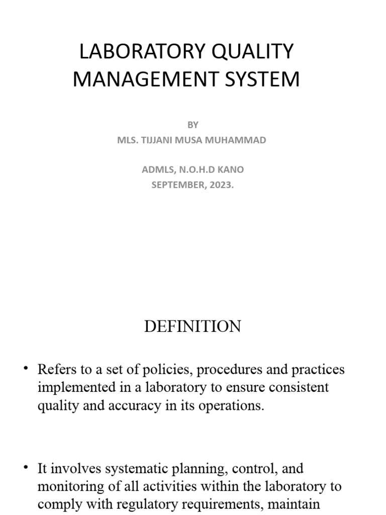 Quality Management System. | PDF | Quality Management System | Laboratories