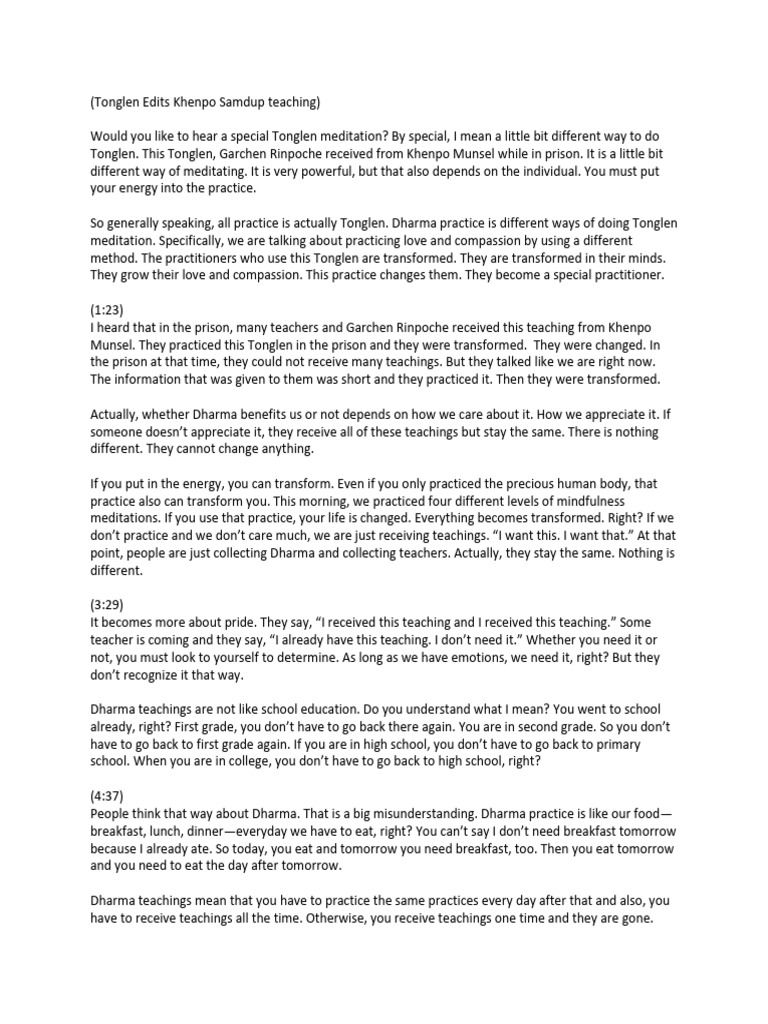 Transformative Tonglen Meditation | PDF | Meditation | Fires