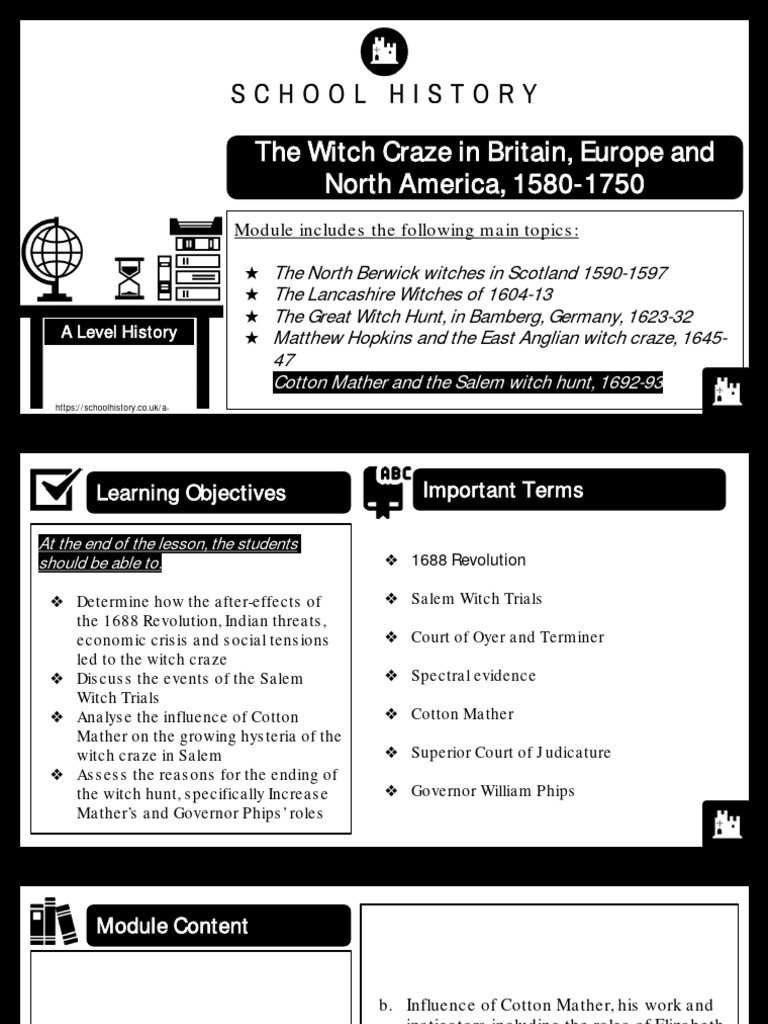 A-Level History: Witch Hunts 1580-1750 | PDF | Witchcraft