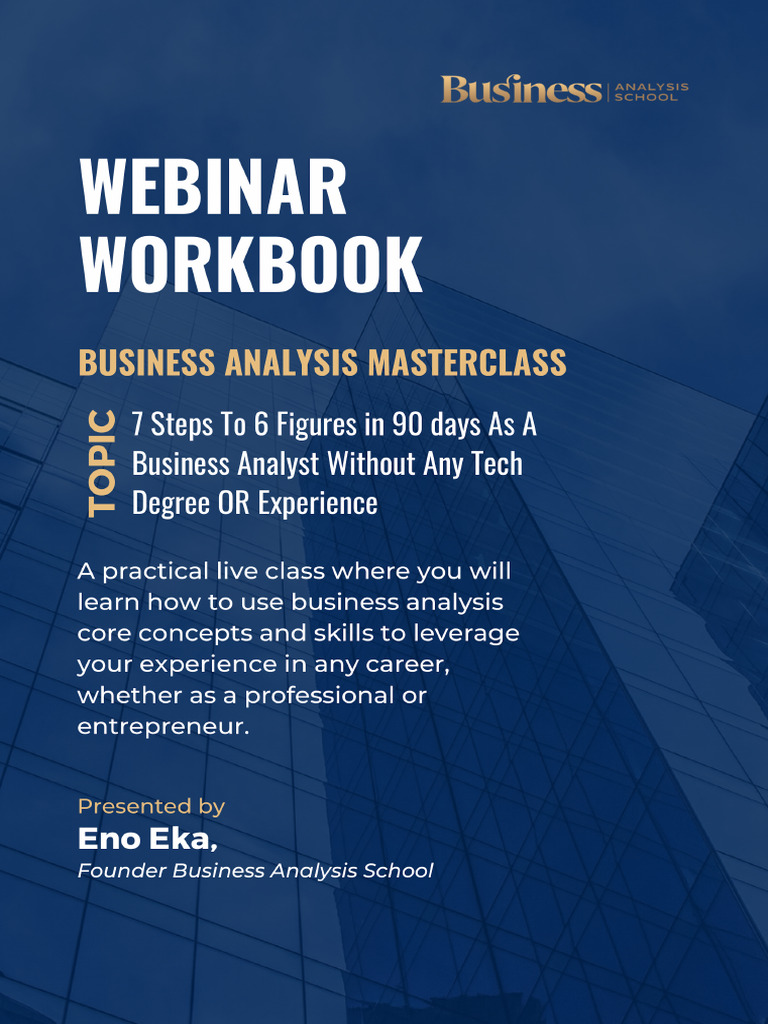 Business Analysis School Masterclass - Workbook | PDF | Business ...