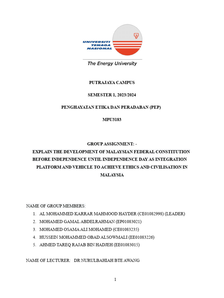 Group Assignment | PDF | Malaysia | Sarawak