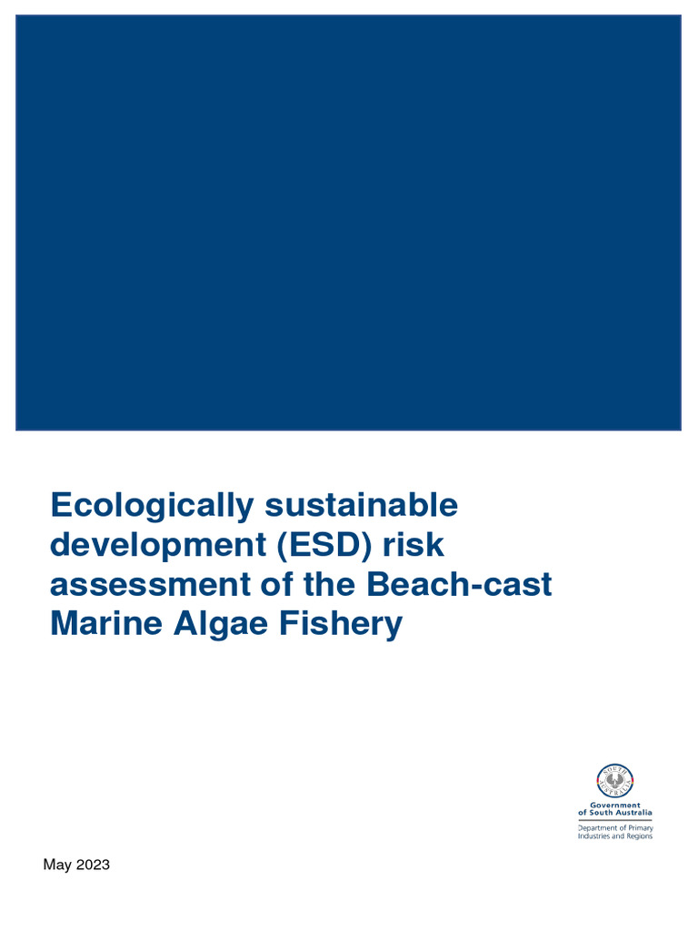 Esd Risk Assessment Beach Cast Marine Algae Fishery | PDF | Risk | Seaweed