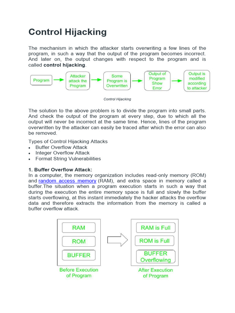 Control Hijacking | Download Free PDF | Systems Engineering | Computer Hardware