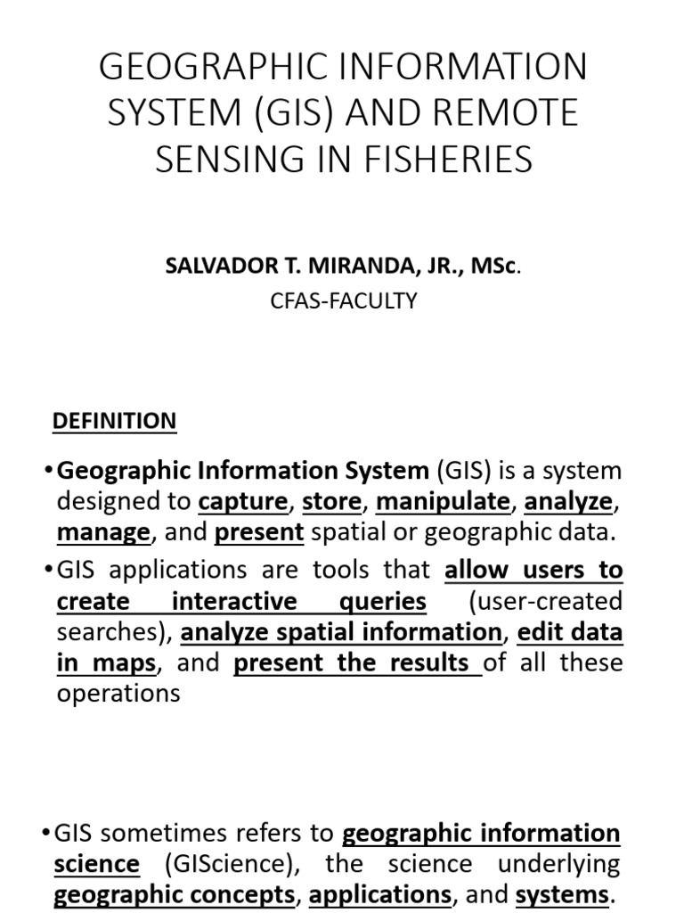 Intro To GIS | PDF | Remote Sensing | Geographic Information System