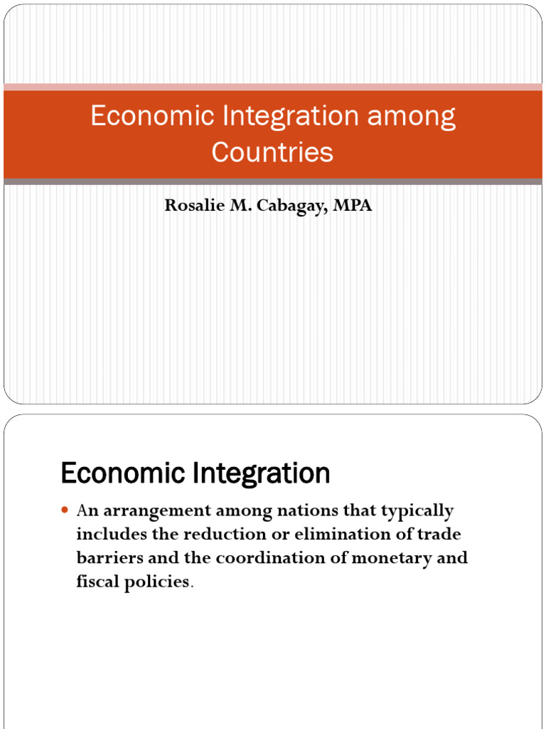 Lesson 5 - Economic Integration Among Countries | PDF | European Union ...
