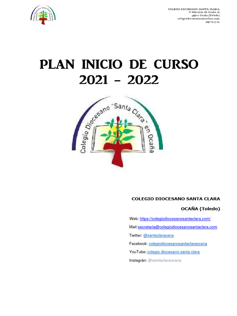 Plan Inicio Curso 21-22 | PDF | Ventilación (Arquitectura) | Salón de clases