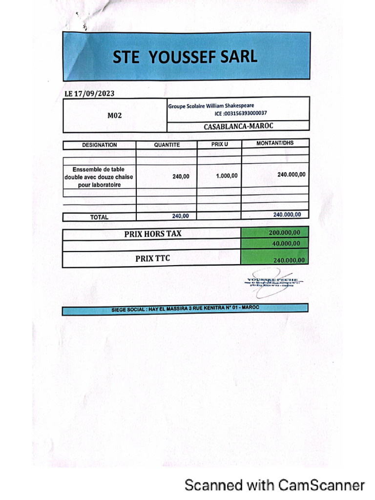 Factures Tirages N5 | PDF