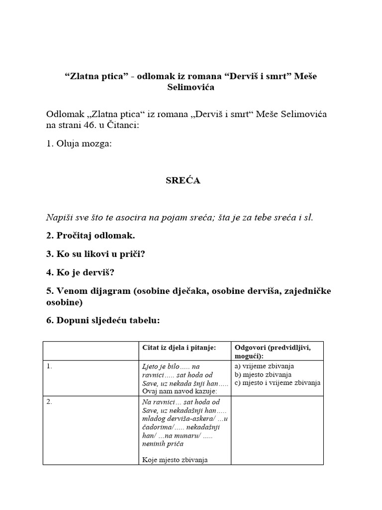 Zlatna Ptica, MS | PDF