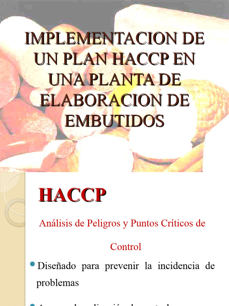IMPLEMENTACION DE UN PLAN HACCP EN UNA PLANTA de Embutidos | Descargar gratis PDF | Análisis de ...